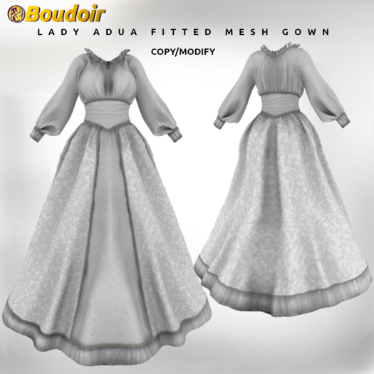 Second Life Marketplace Boudoir Lady Adua Copy Modify Fitmesh Gown